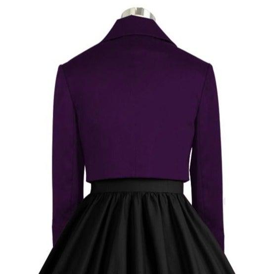 Cropped Retro Jacket in Purple – Glitz Glam and Rebellion