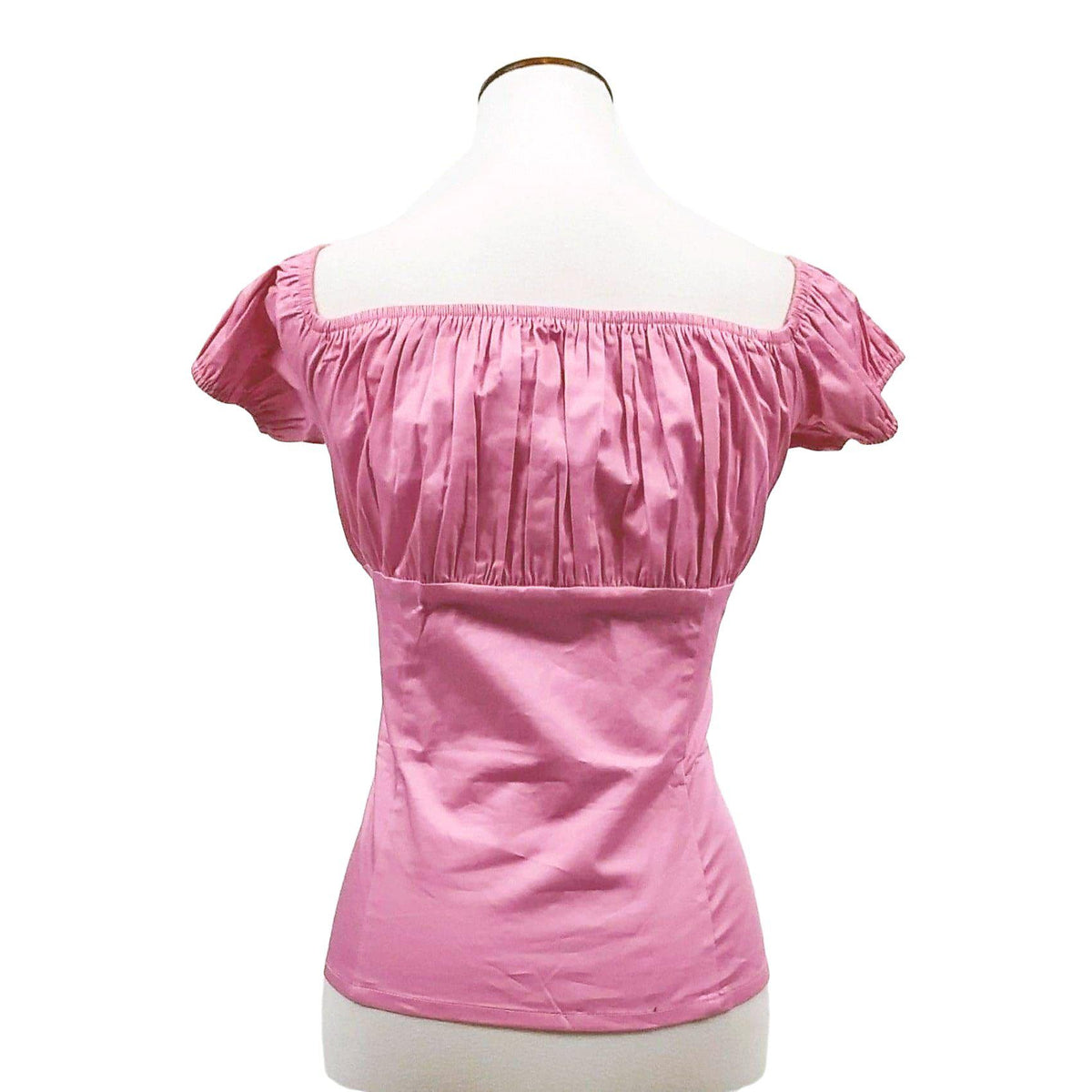 Pinup Peasant Top in Solid Pink – Glitz Glam and Rebellion